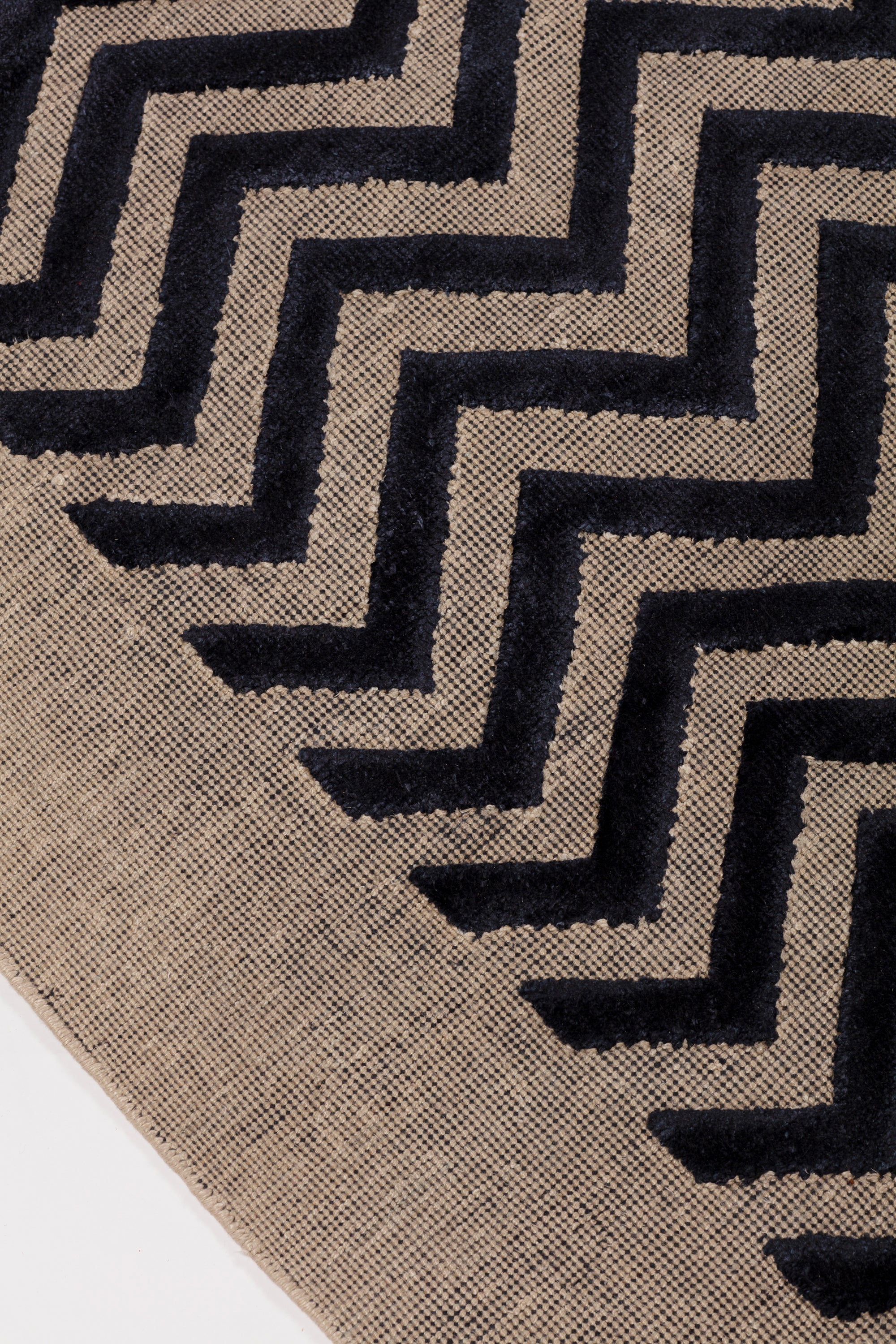 chevron border rug
